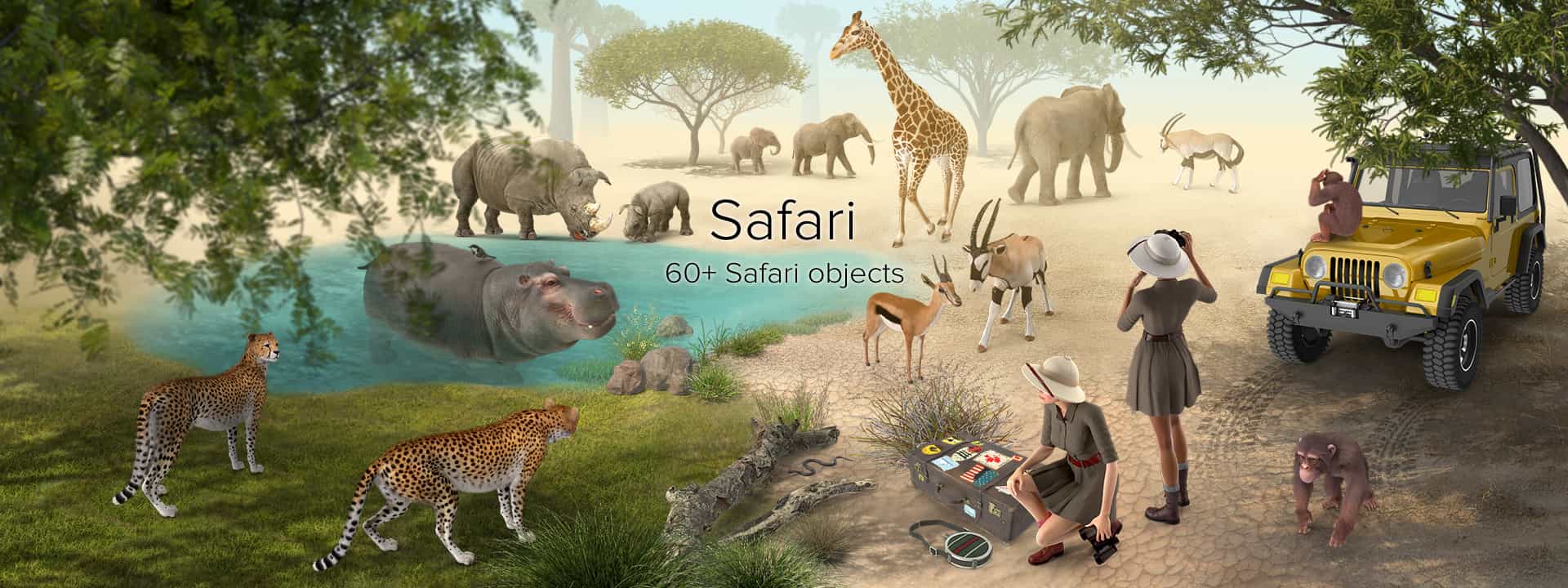 Safari Collection PNG Images & PSDs for Download | PixelSquid